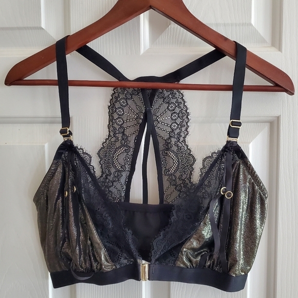 Cacique | Intimates & Sleepwear | Cacique Metallic Lace Front Closure ...